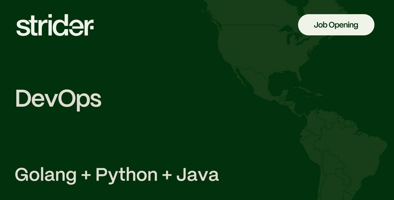 DevOps - Golang, Python - Analytics / Data market | Strider Jobs