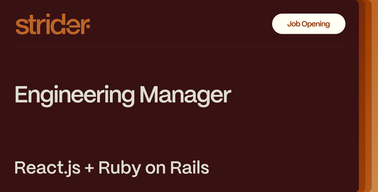 Engineering Manager - React.js, Ruby on Rails - Productivity Software ...