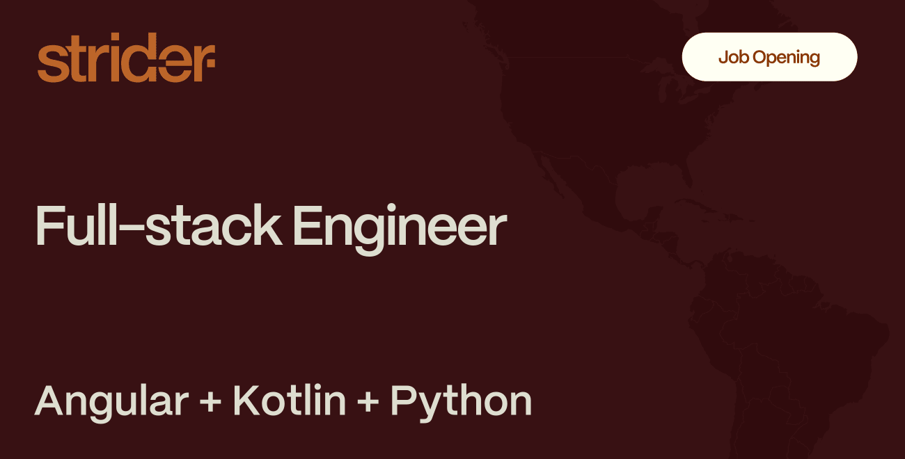 Full-stack Engineer - Angular, Kotlin - Healthcare market | Strider Jobs