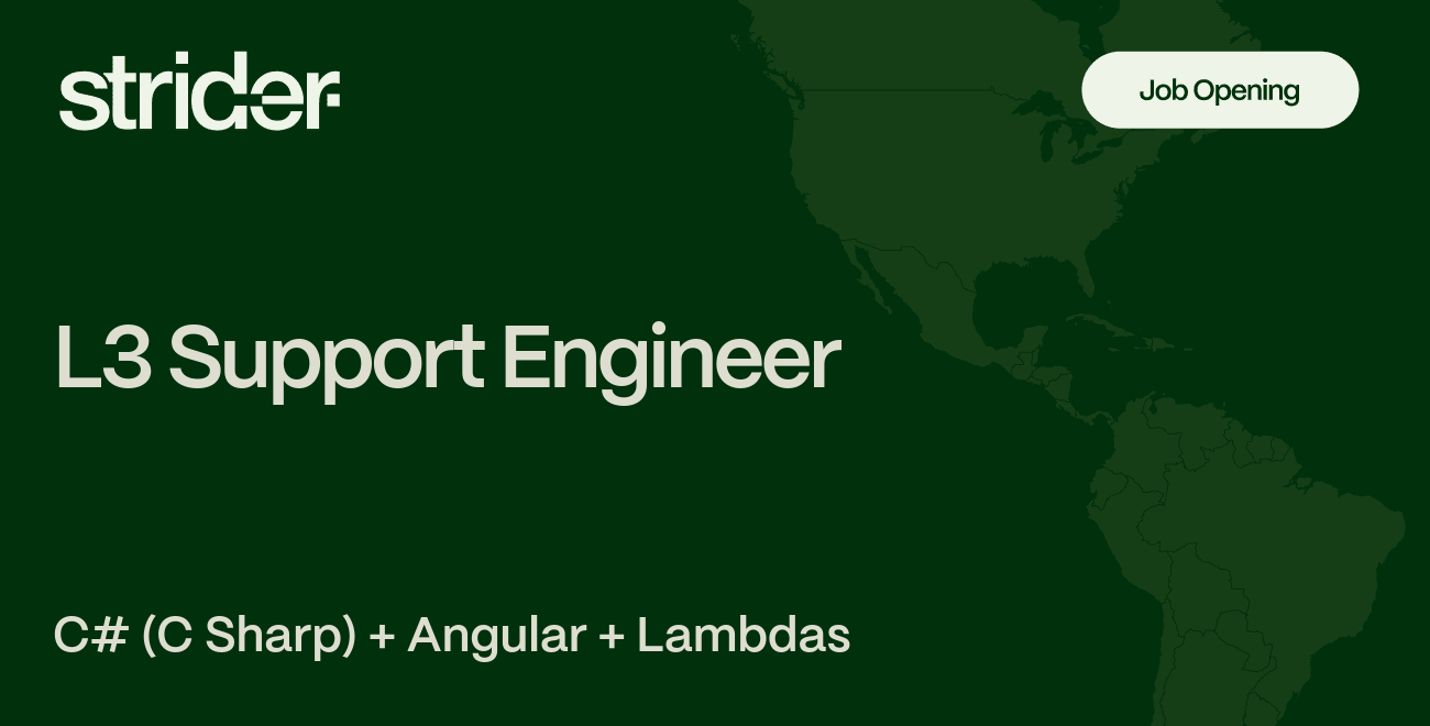 L3 Support Engineer - C#, Angular - Advertising Services market ...