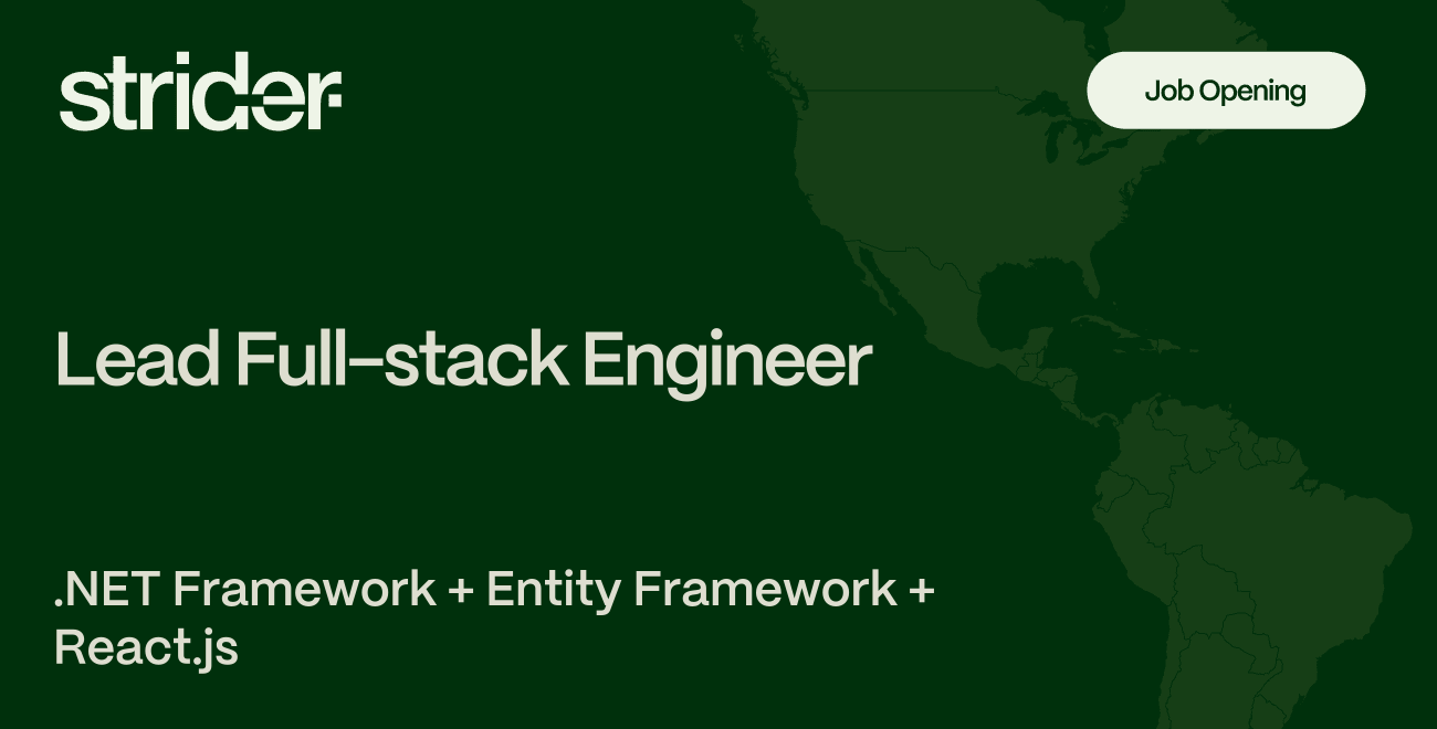 Lead Full-stack Engineer - .NET Framework, Entity Framework - Pet ...