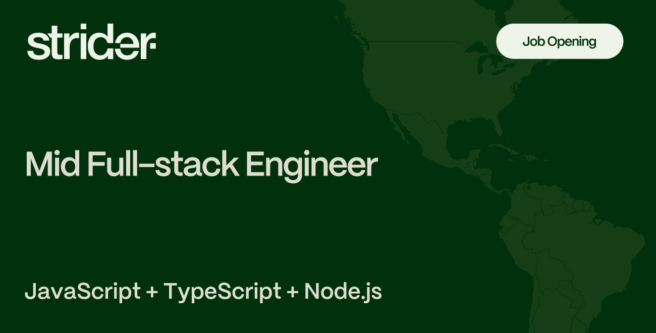 Mid Full-stack Engineer - JavaScript, TypeScript - HR / Recruiting market | Strider Jobs