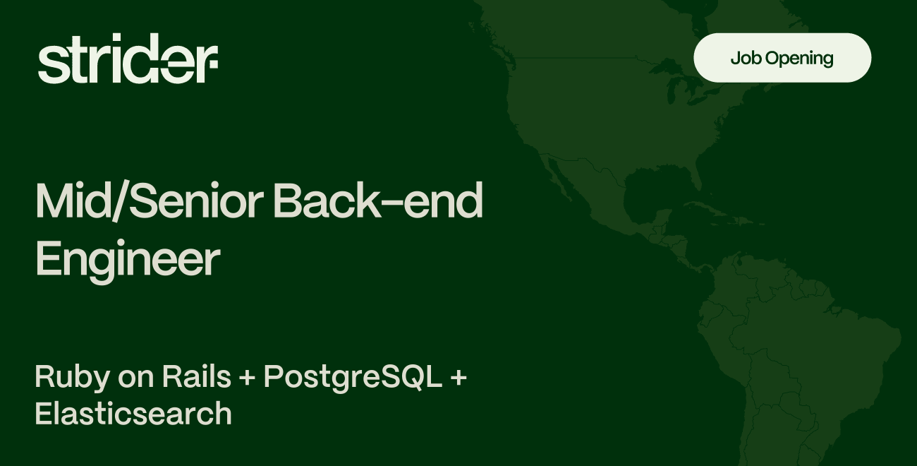 Mid/Senior Back-end Engineer - Ruby on Rails, PostgreSQL - Productivity Software market ...
