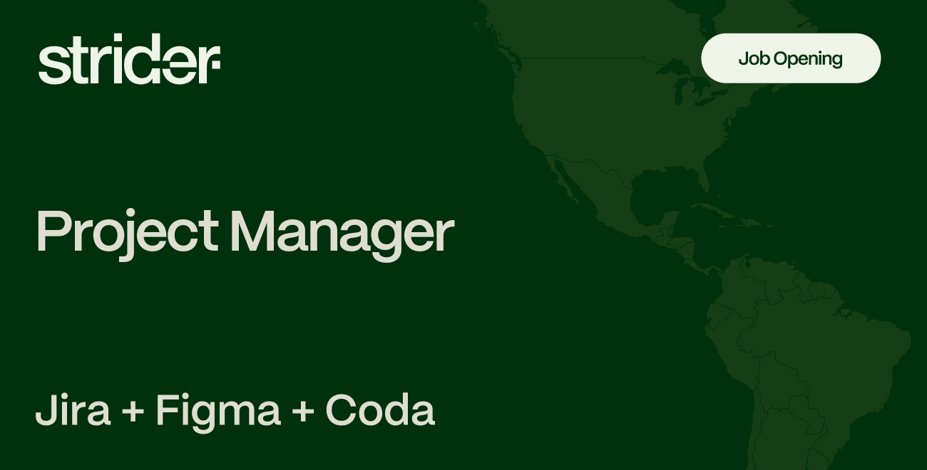 Project Manager - Jira, Figma - Enterprise software market | Strider Jobs