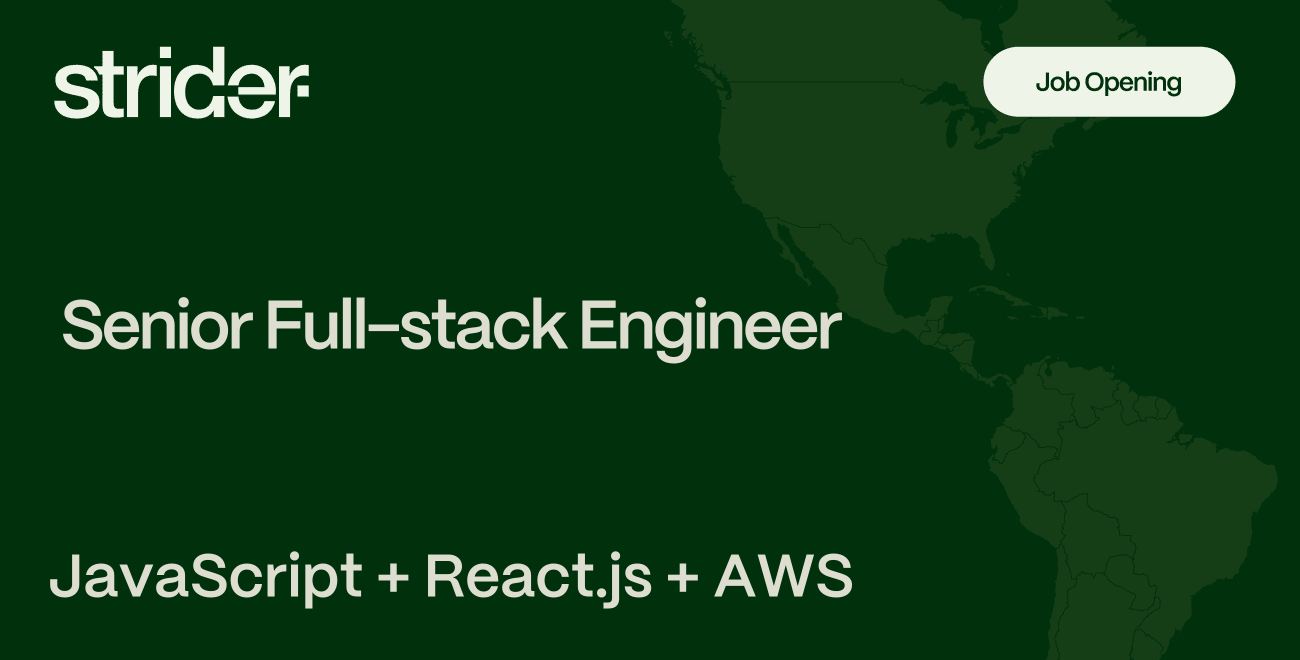 Senior Full-stack Engineer - JavaScript, React.js - Games market | Strider Jobs