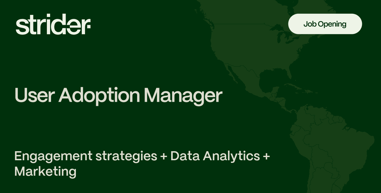 User Adoption Manager - Engagement strategies, Data Analytics - Finance market | Strider Jobs